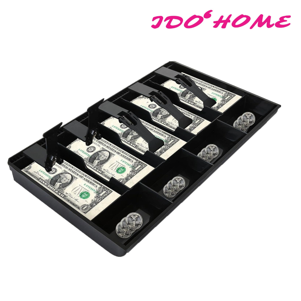 Cash Tray,Removable Five Grids Cash Drawer Register Insert Coin Tray ...