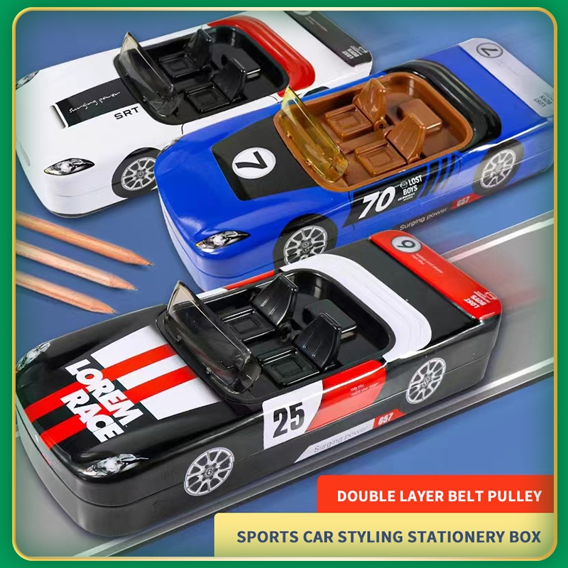 Creative Open Sports Car Stationery Box Children's School Supplies ...