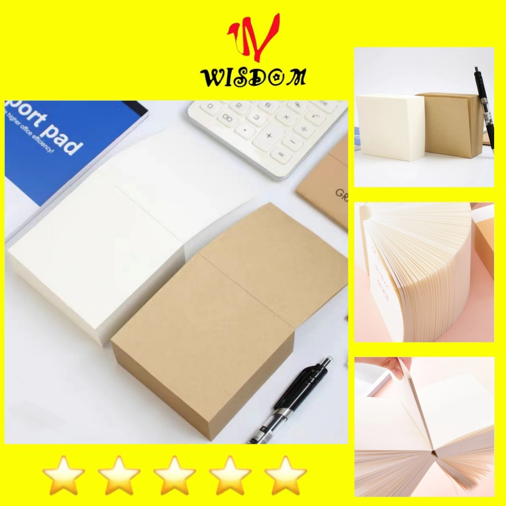 WISDOM (WHITE ONLY) 96MMX96MM/400SHEETS STICKY NOTES SCHOOL SUPPLIES ...
