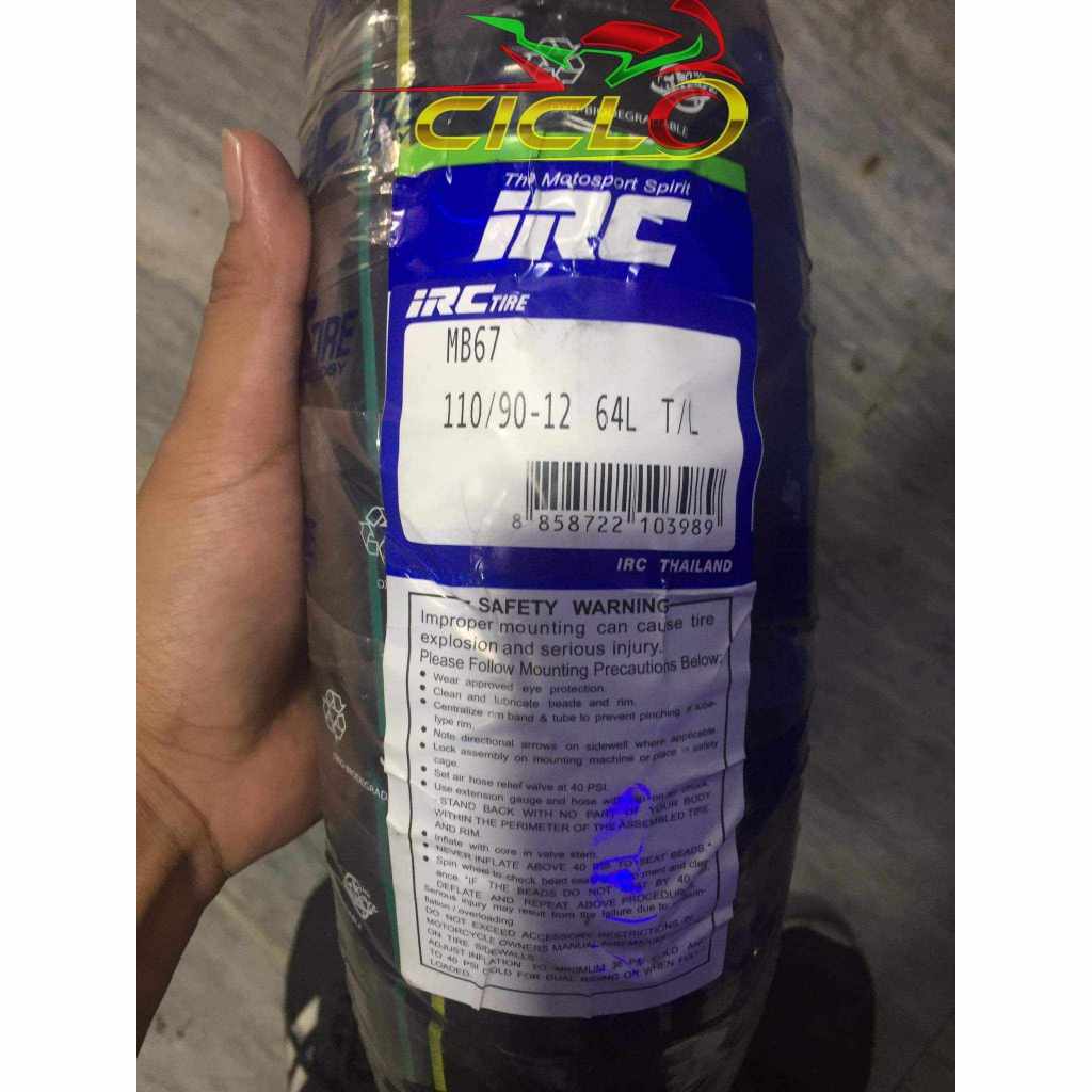 IRC MB 100/90 110/90 12 for Mio GRAVIS, Honda ZOOMER Tire from IRC ...