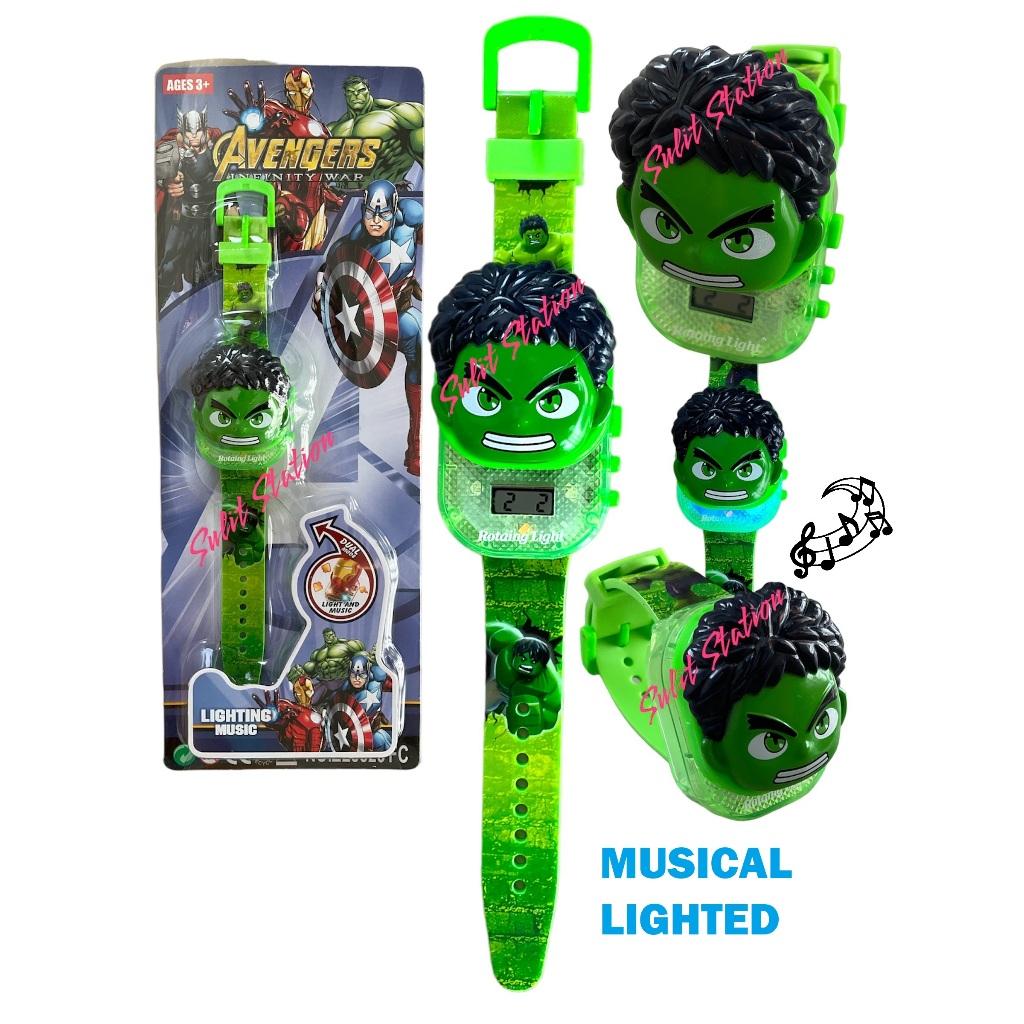 SUPER HERO AVENGERS INCREDIBLE HULK 3D HEAD COVER KIDS LED LIGHTED ...