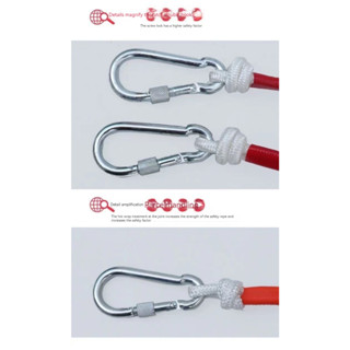 Double buckle steel core safety rope Thick fire safety rope high-rise ...