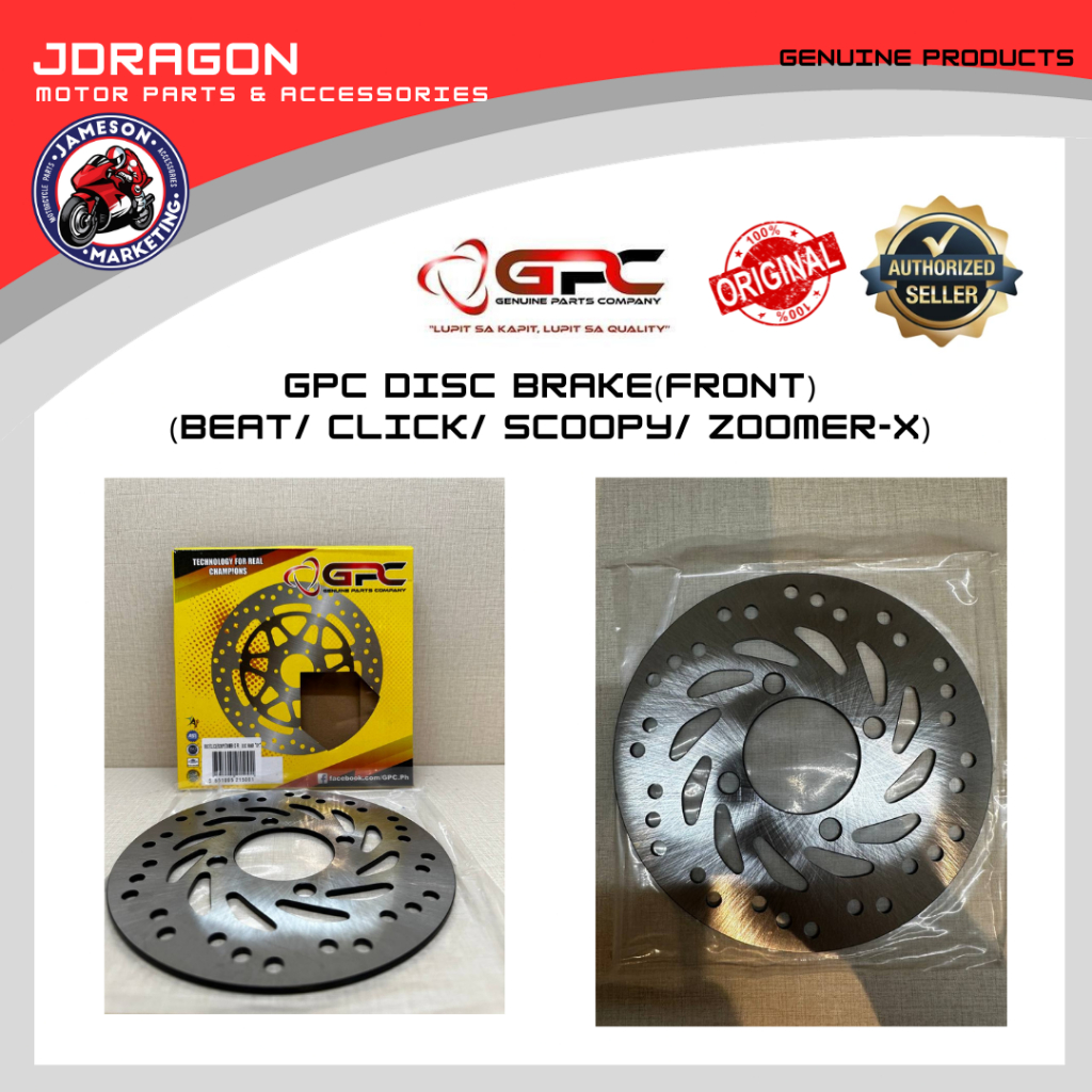 GPC FRONT DISK BRAKE ROTOR (BEAT/CLICK/SCOOPY/ZOOMER-X) | Shopee ...