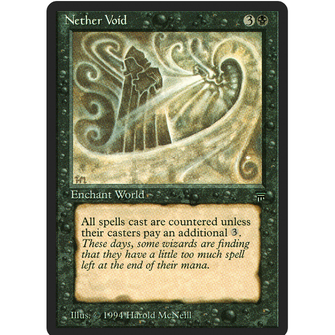 Nether Void LEG MTG Top Ratings Proxy (sticker is already on mtg card ...