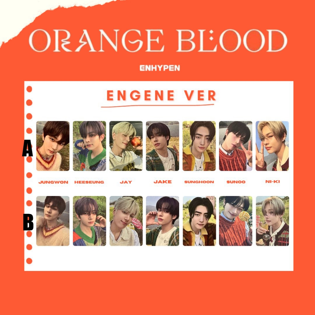 [ORANGE BLOOD] (Engene Albums ver.) ENHYPEN PC | Shopee Philippines