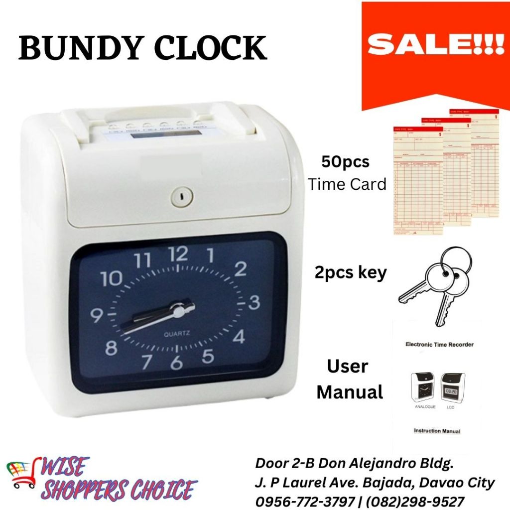 Bundy Clock Time Recorder Machine DTR Bundy Clock Machine Time Card ...