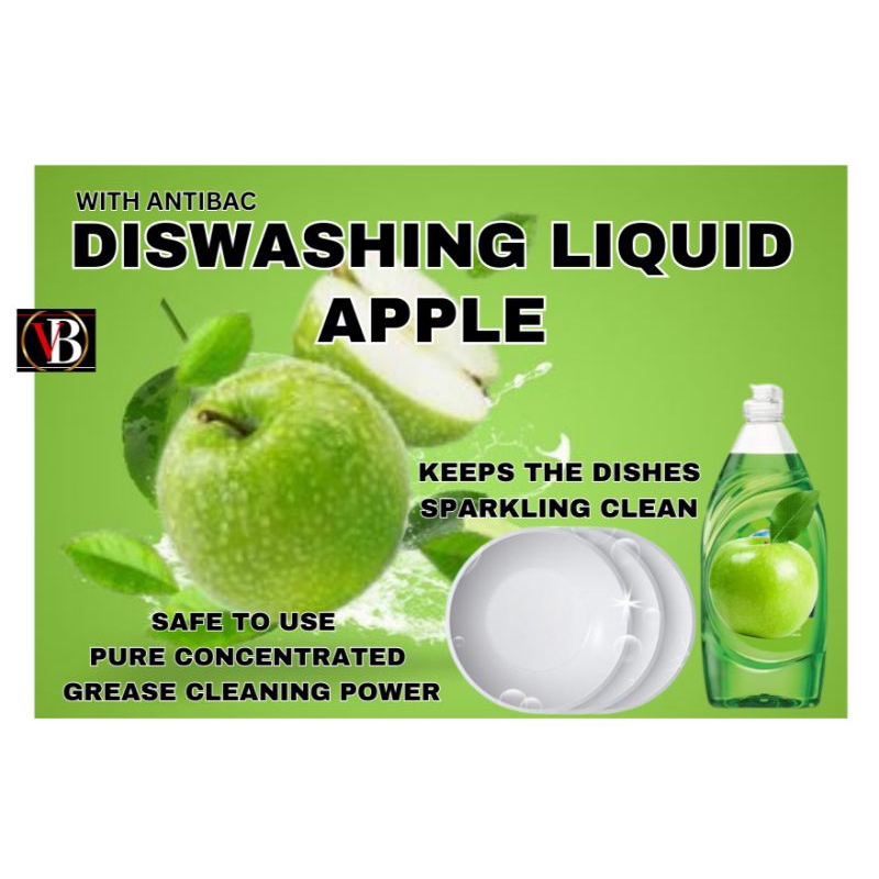 Sticker Label for Dishwashing Liquid Soap(Apple) 14pcs sticker glossy ...