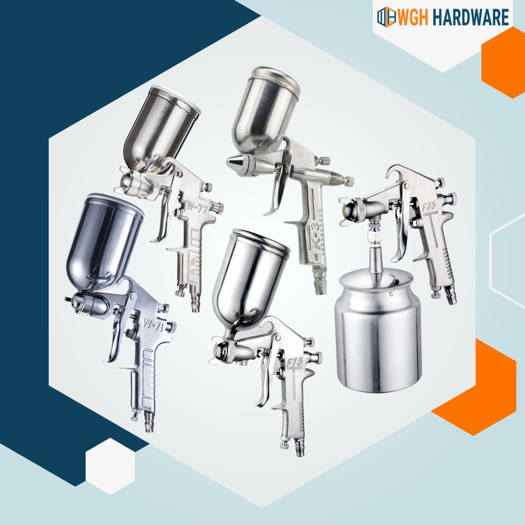 WGH Spray Gun F75 K3 W71 W77 Pneumatic Spray Gun Airbrush Sprayer Painting Airbrush Tool 150ML ...
