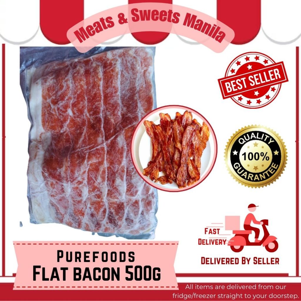 Purefoods Flat Bacon 500G | Shopee Philippines