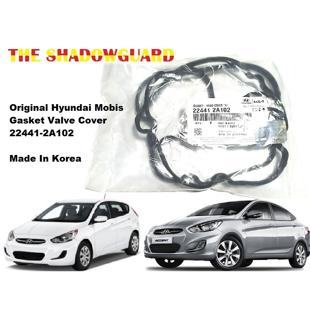Accent Valve Cover Gasket 22441-2A102 Original Hyundai Mobis 2014-2018 ...