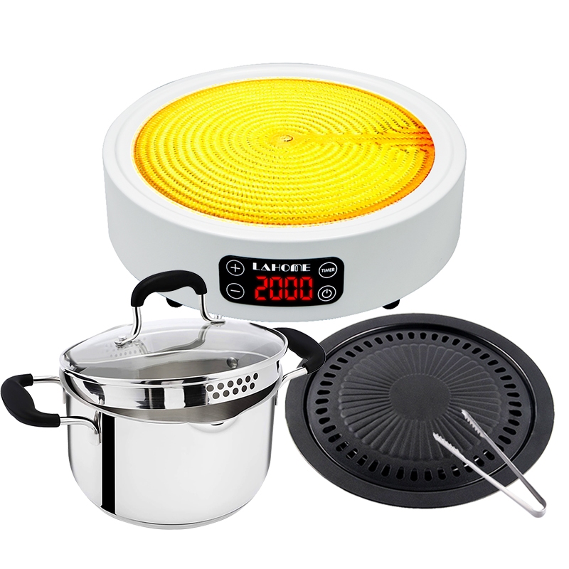 LAHOME Electric Ceramic Infrared Stove Touch Sreen Induction Cooker ...