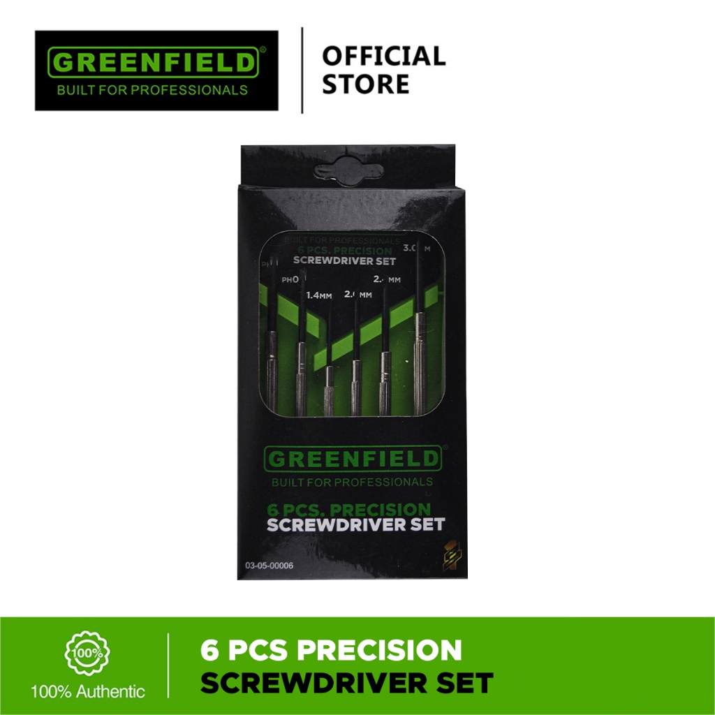Greenfield Precision Screwdriver Set 6Pcs/Set - Hand Tool Set | Shopee ...