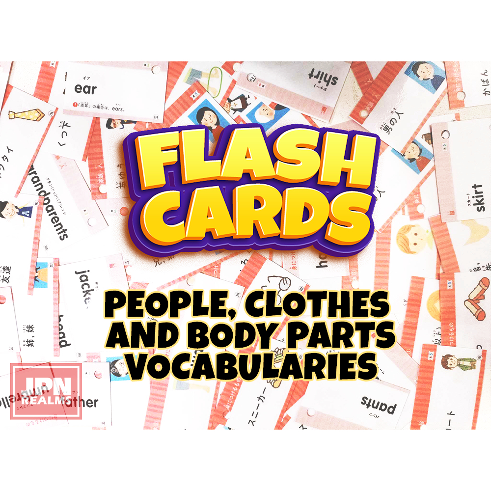 NEW PRODUCT! Flashcard for Japanese People, Clothes, Body Vocabularies ...