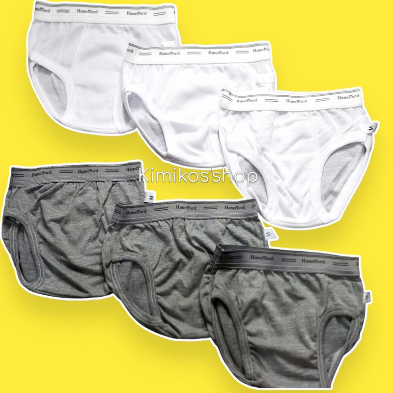 (12PCS) KIDS BRIEF SET WHITE GRAY (0-6 YRS OLD) BOY UNDERWEAR BABY ...
