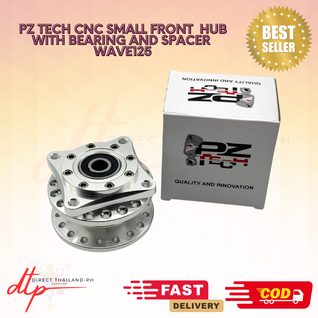 PZ TECH CNC SMALL HUB FRONT FOR WAVE 125 w/ BEARING & SPACER | Shopee Philippines