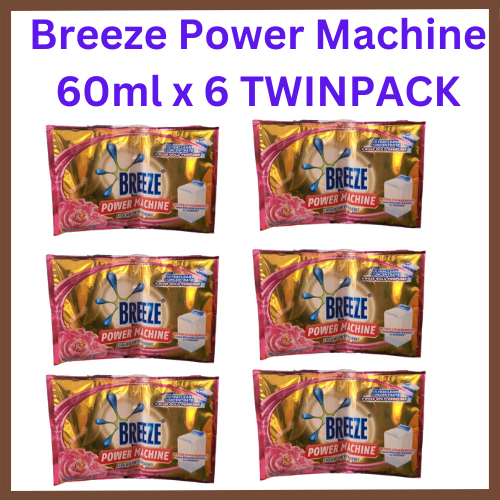 Breeze Power Machine Liquid Detergent 60ML X 6 Twinpack | Shopee ...