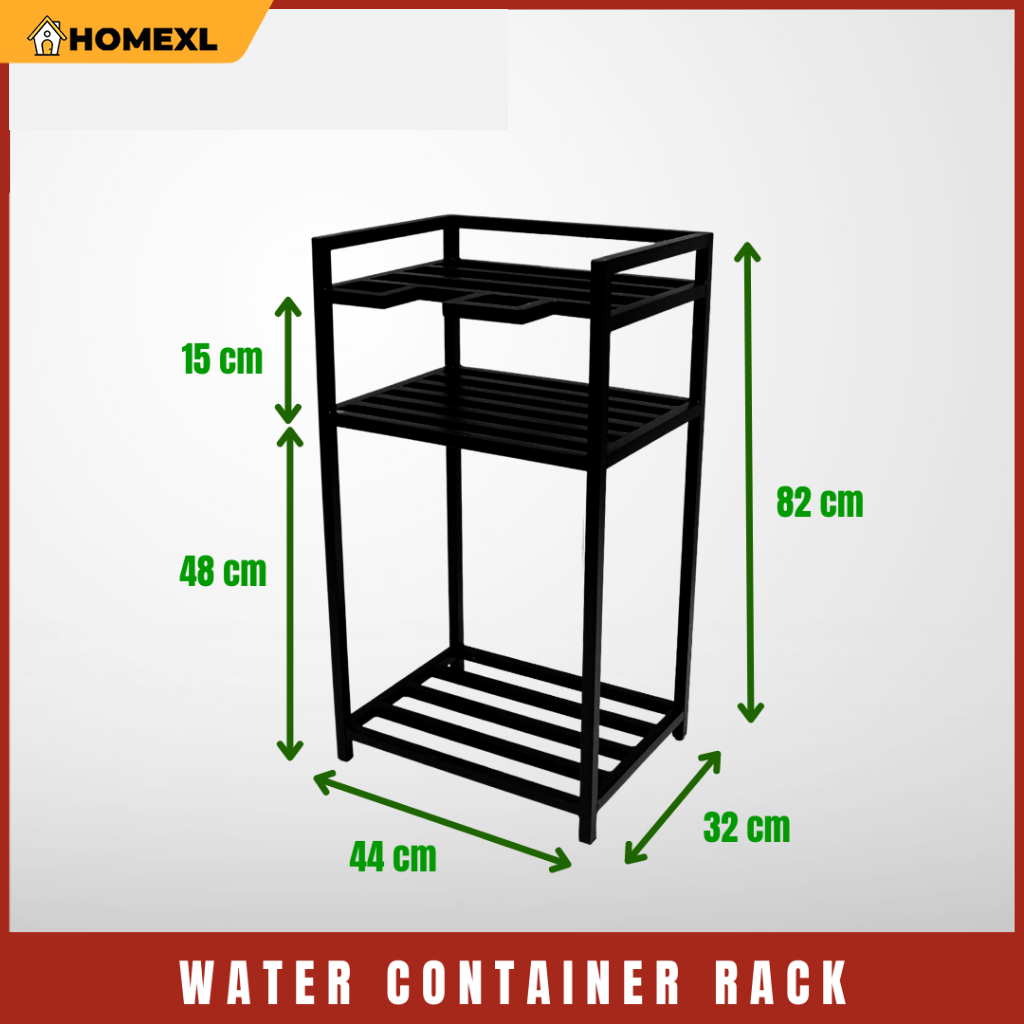HOMEXL Water Gallon Rack/ Water Container Rack With Cup Specific Layer ...
