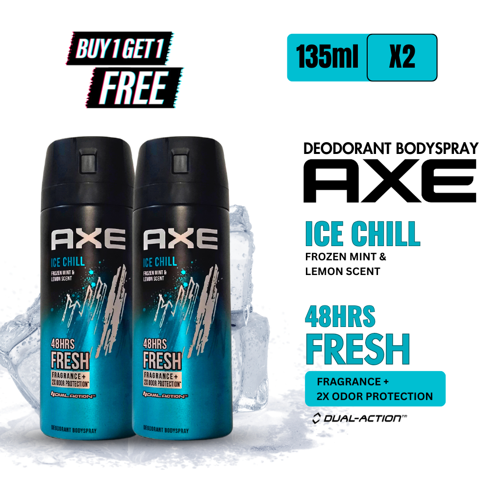 AP Buy 1 Get 1 Free Axe Ice Chill Deodorant Body Spray Frozen Mint ...