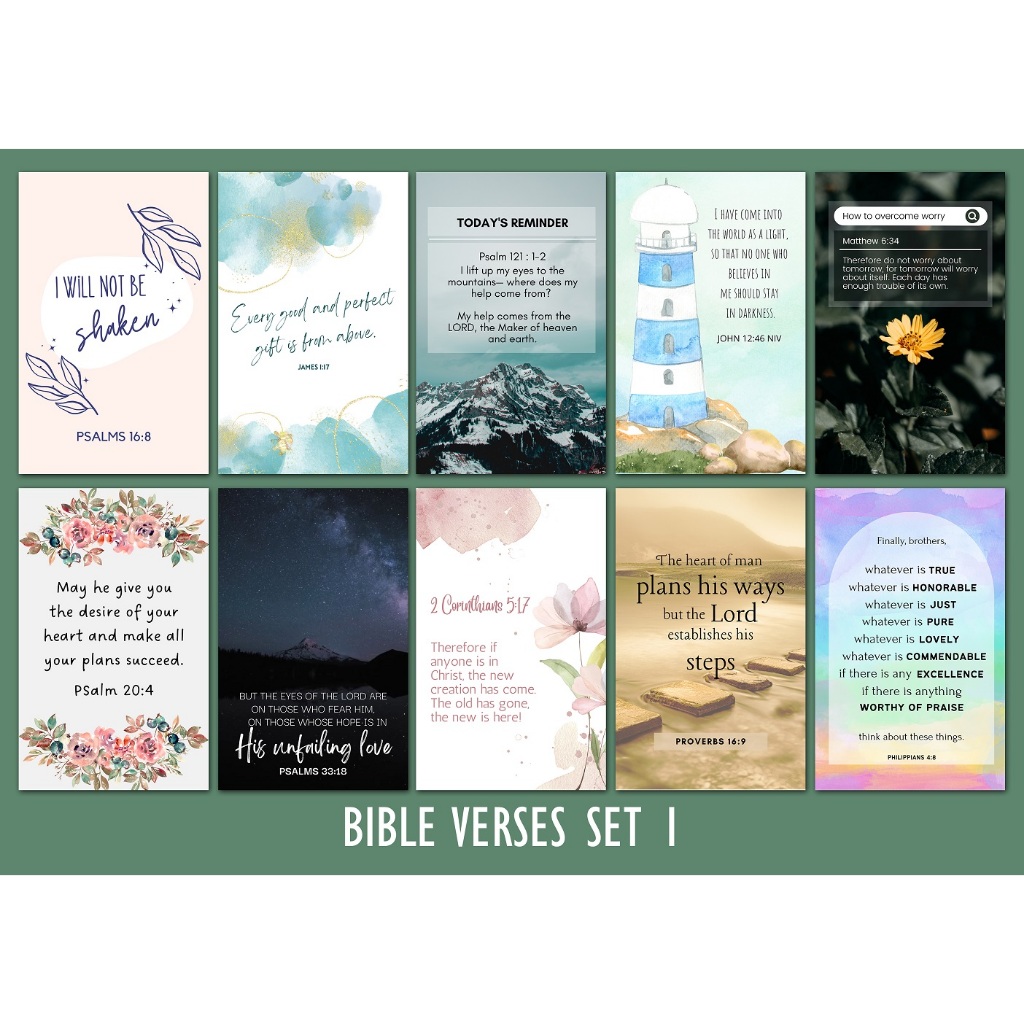 BIBLE VERSES COLLECTION Ref Magnets 10 pcs/set (SET 7) | Shopee Philippines