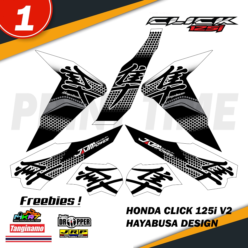HONDA CLICK 125 V2 HAYABUSA DECALS | Shopee Philippines
