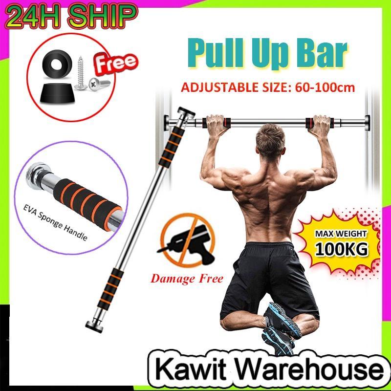 200KG Adjustable Door Pull Up Bar Exercise Fitness Horizontal Bar Up To ...