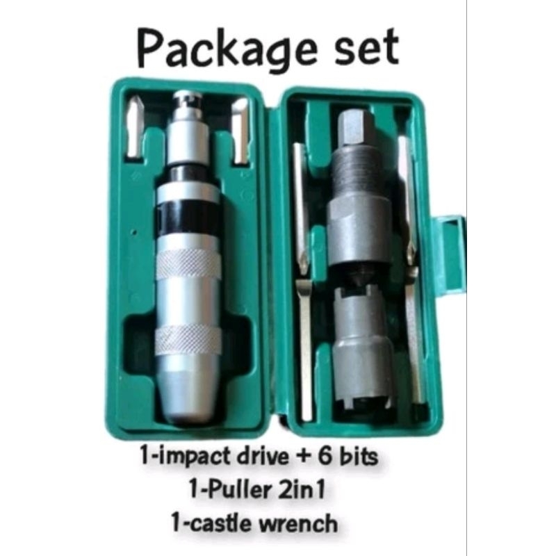 Package tools set impack drive /puller 2in1/and castle wrench | Shopee ...