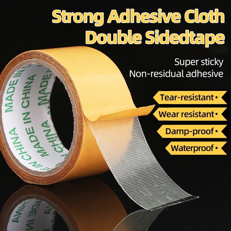 2/5/10CM Double Sided Tape Mesh Heavy Strong Sticky Durable Duct Cloth ...