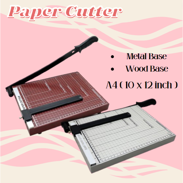 QUAFF Paper Cutter Wood // Metal Base [A3 // A4 // A5 // B4] | Shopee ...
