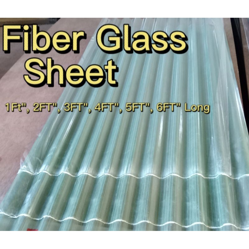 Local Made Fiber Glass Sheet Clear Sold Per 1 foot, 2 feet, 3 feet, 4 ...