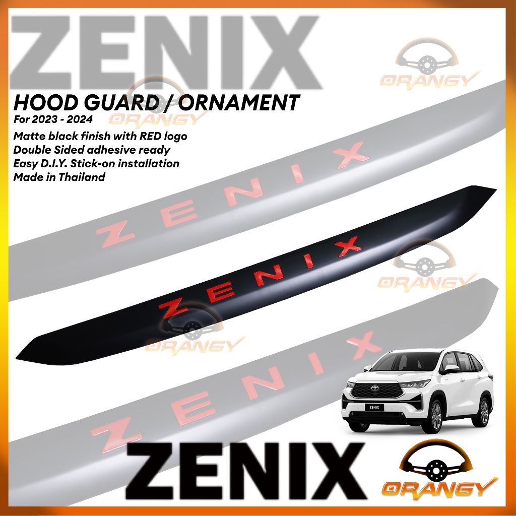 Toyota Zenix 2023 - 2025 OEM Hood End / Hood Lip / Hood Guard Black red ...