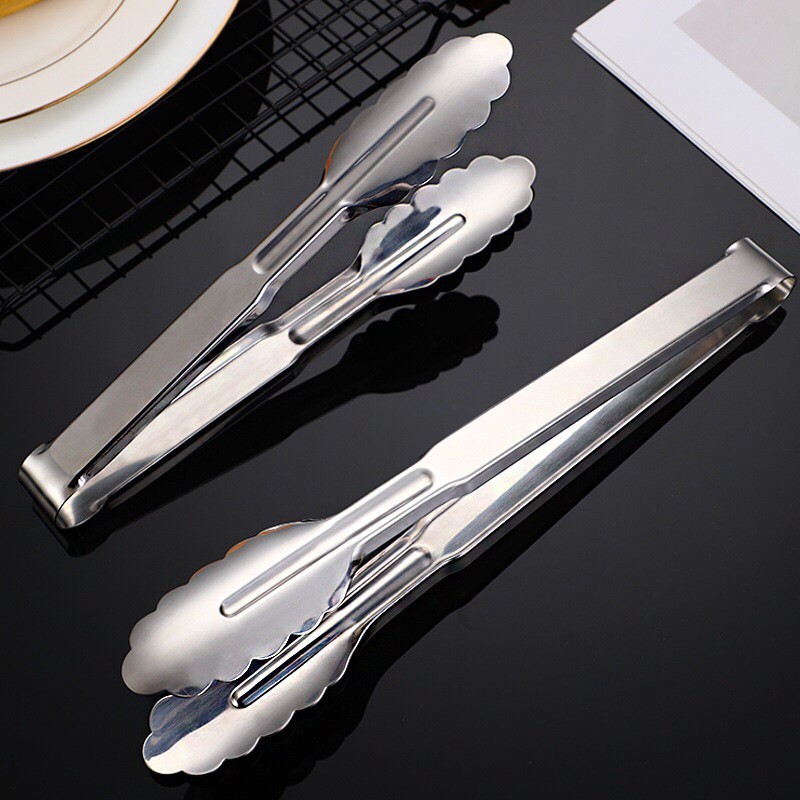 Stainless Steel Restaurant Tongs Metal Kitchen Cooking Tongs Utility ...