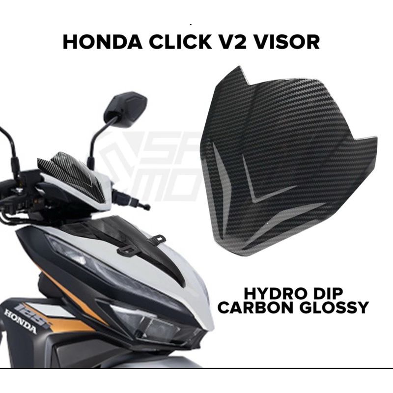 HONDA CLICK V2 GAME CHANGER VISOR CARBON DESIGN FOR HONDA CLICK 125i ...