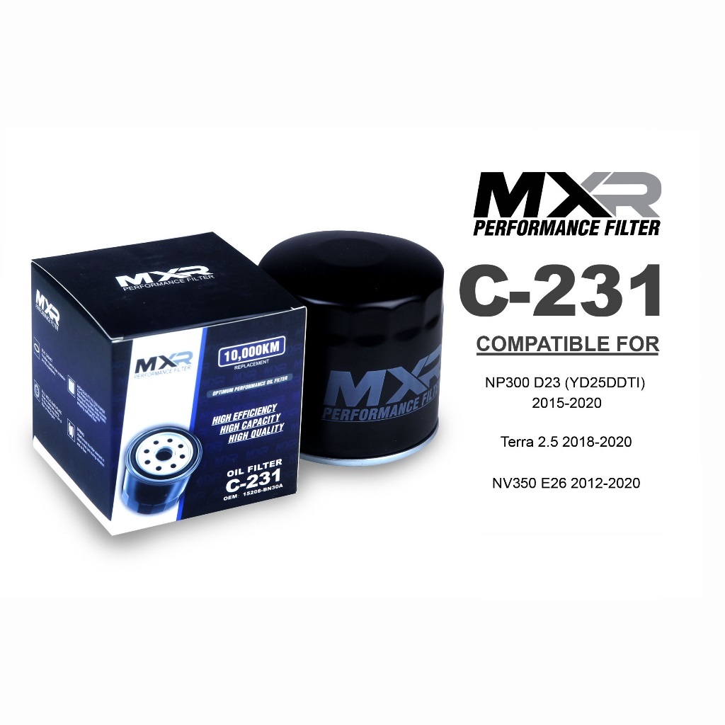 C-231 MXR OIL FILTER for Nissan Navara D23 NP300 (YD25DDTI) Nissan ...