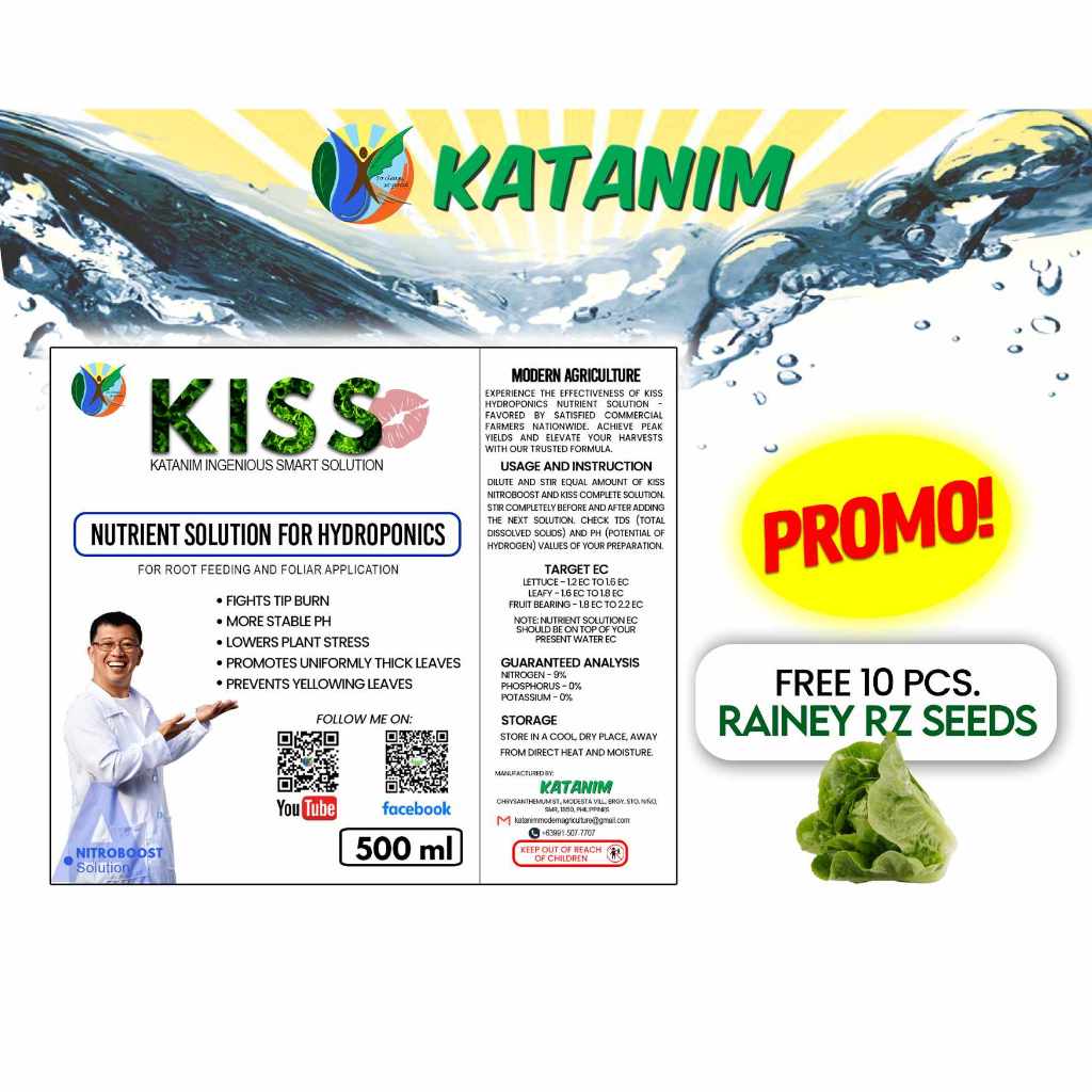 KISS 500 mL Nutrient Solution for Lettuce, Leafy and Fruit Bearing by ...
