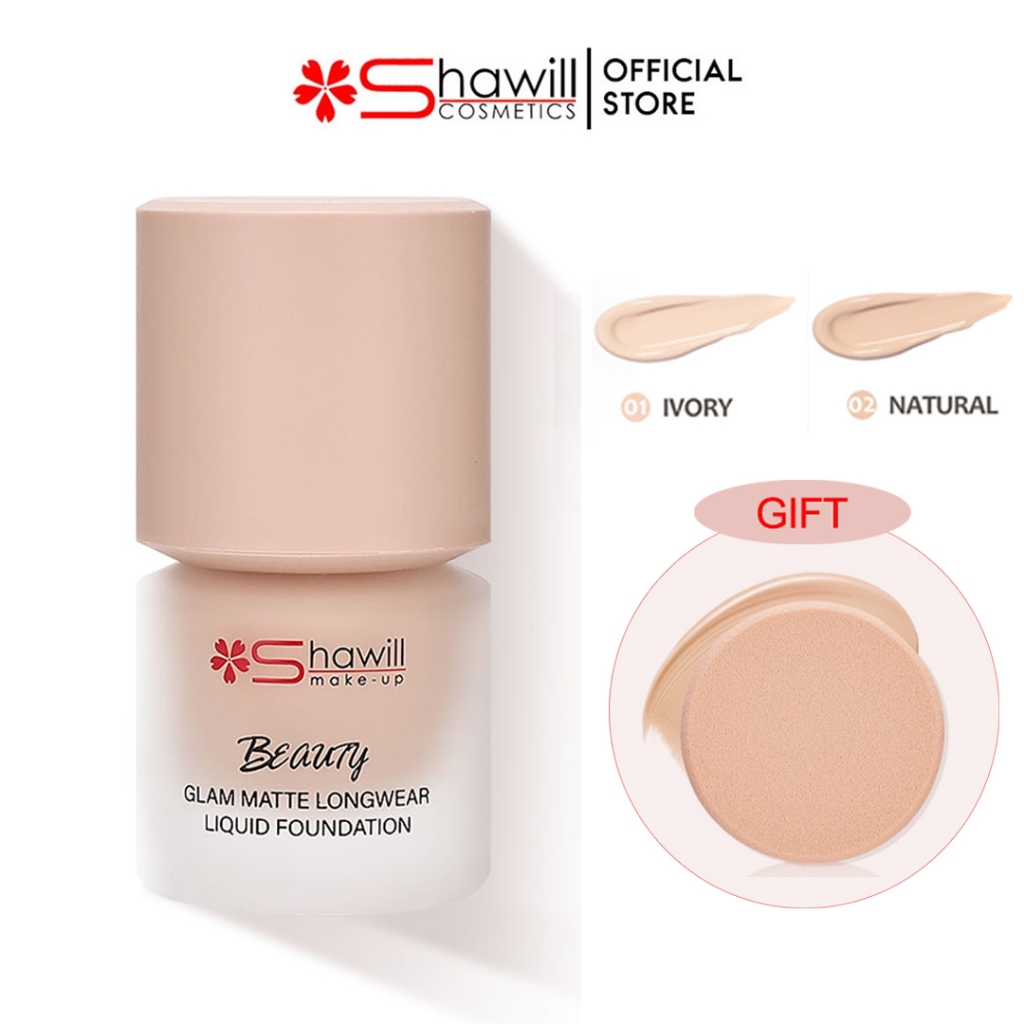 Shawill Liquid Foundation Long Lasting Concealer Waterproof Foundation ...