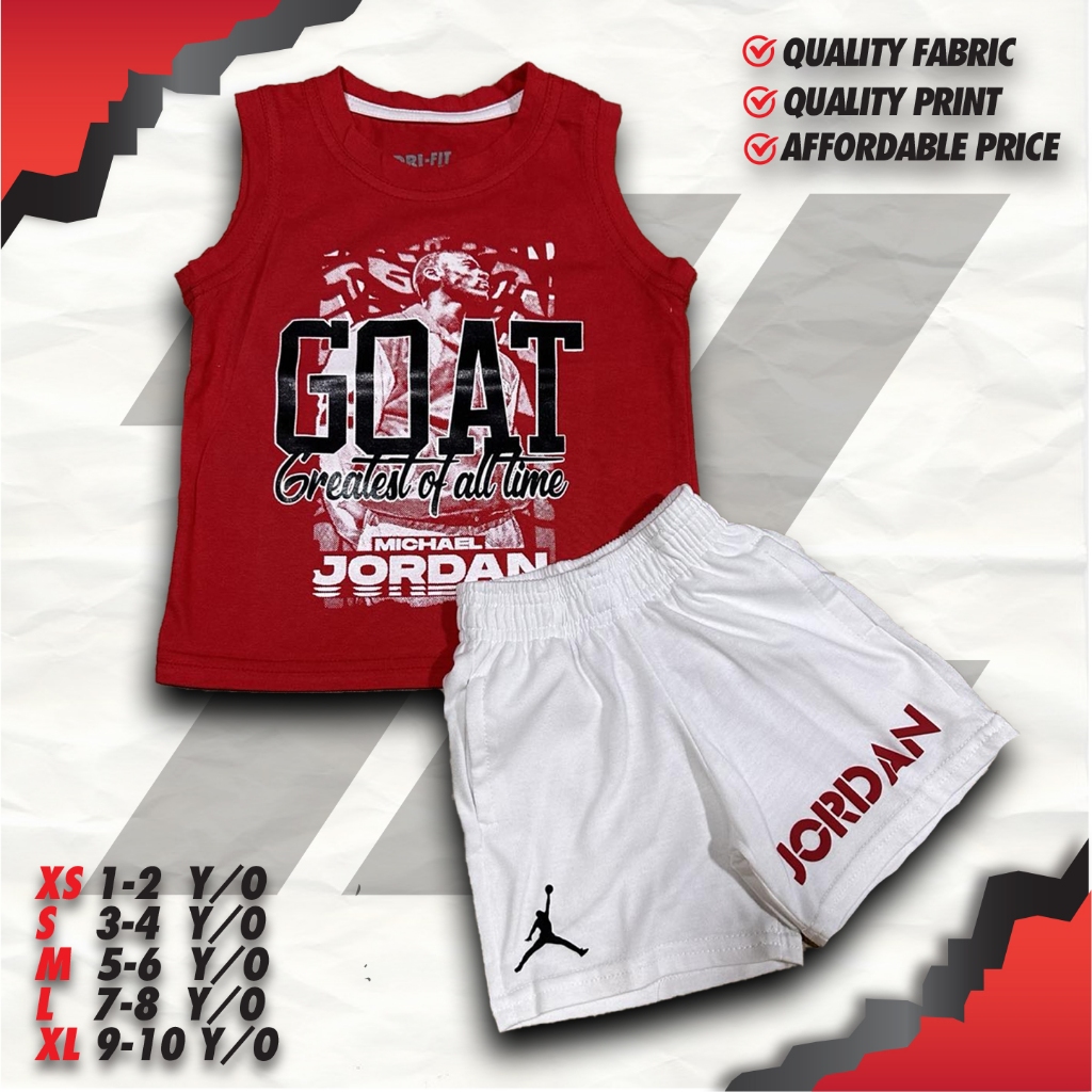 COTTON TERNO OOTD FOR KIDS RED WHITE COTTON SHORTS 1 to 10 years old ...