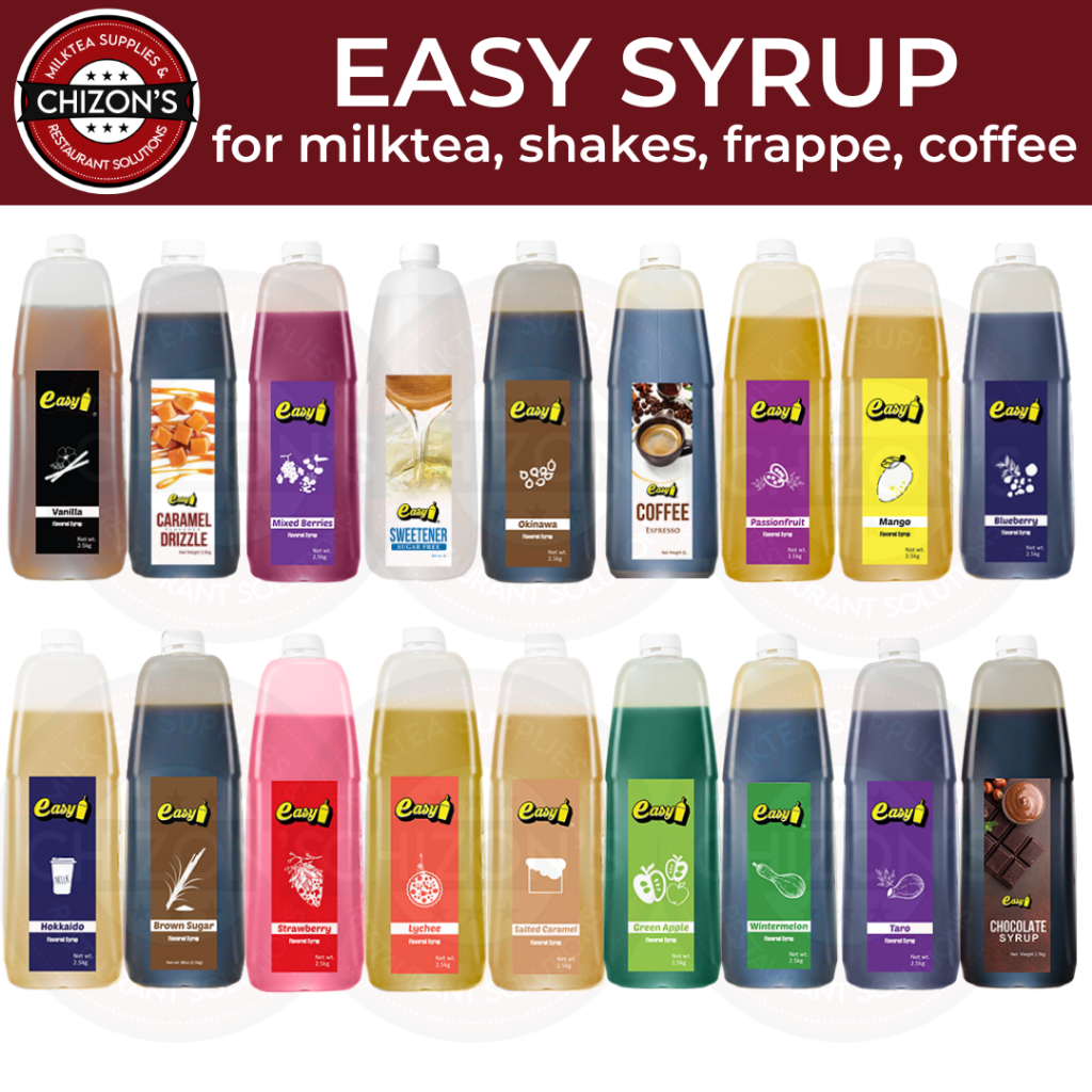 EASY Syrup for Milktea Frappe Juice Pastry 2.5kg EASY PRO Wings Sauce ...