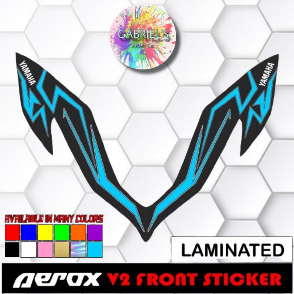 AEROX V2 front sticker printed laminated original sticker | Shopee ...