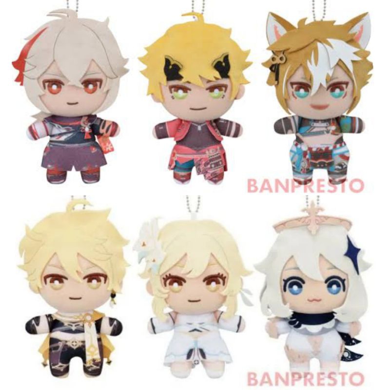 Genshin Impact - Aether, Kazuha, Thoma, Lumine and Gorou Tomonui Plush ...