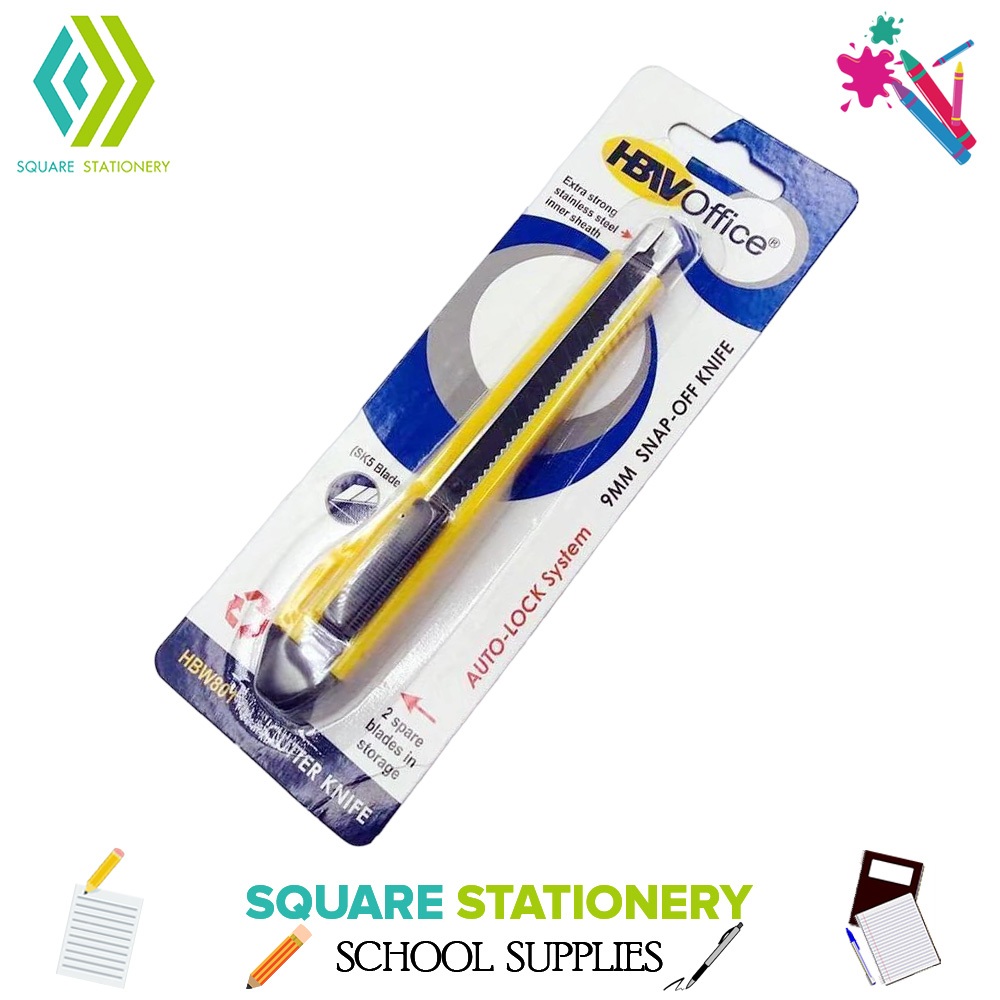 Square Stationery Cutter Knife HBW Brand with Auto Locking System ...