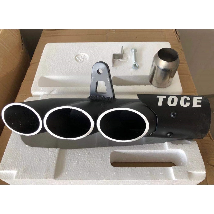 (COD) Universal Motorcycle Exhaust Muffler Pipe Canister Pipe TOCE ...