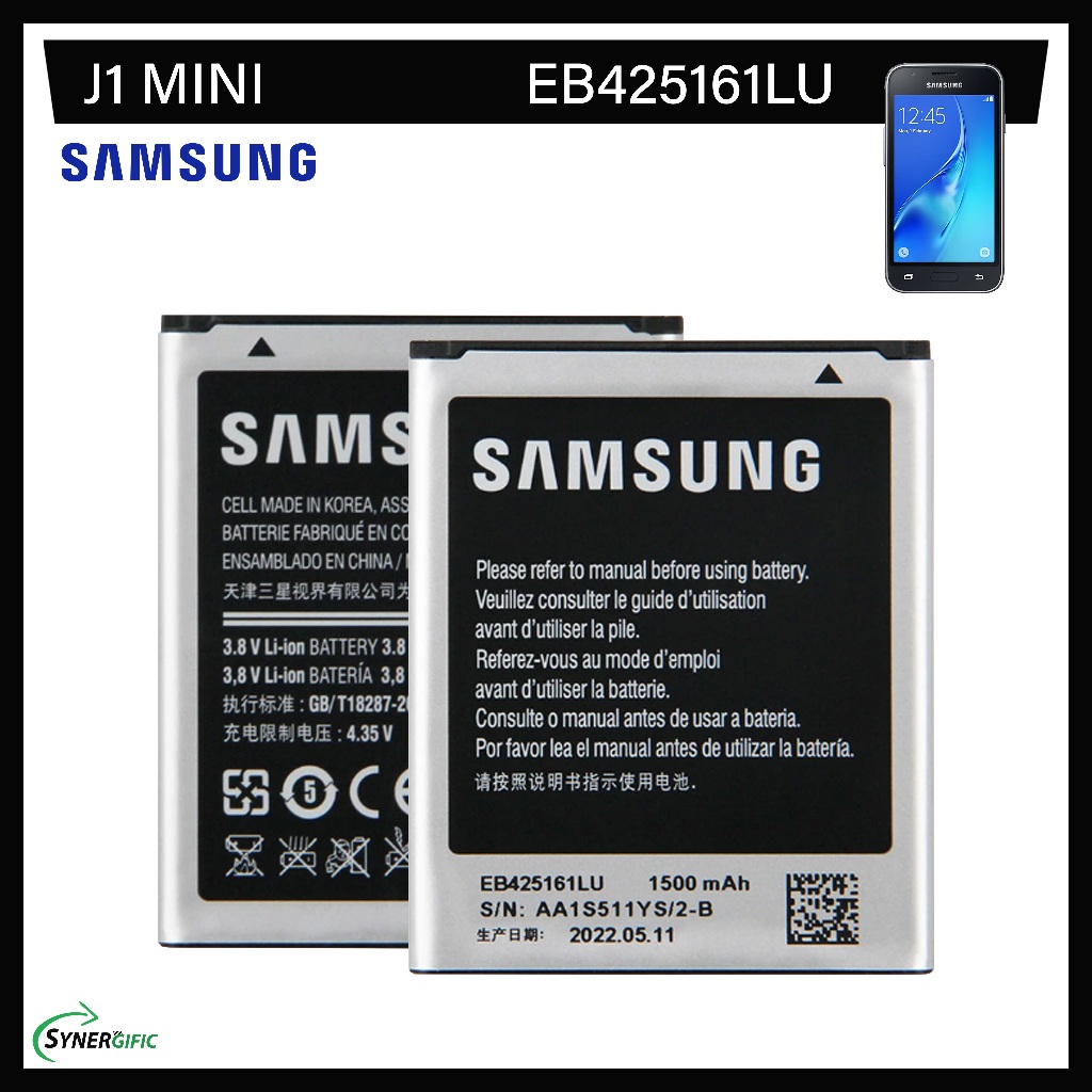 Original Samsung Galaxy J1 Mini, S Duos Battery Model: EB425161LU ...