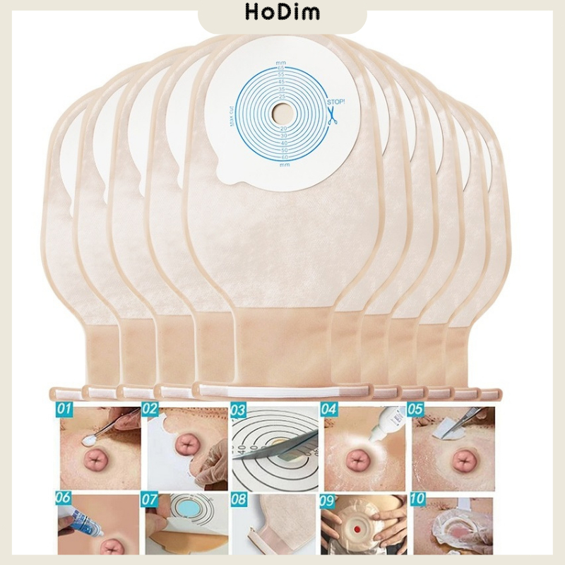10PCS Colostomy bag Medical Seal Ostomy Bag Cutable Size Urostomy ...