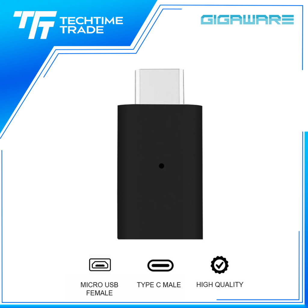 Gigaware Female Micro USB to Male USB Type-C Adapter | Shopee Philippines