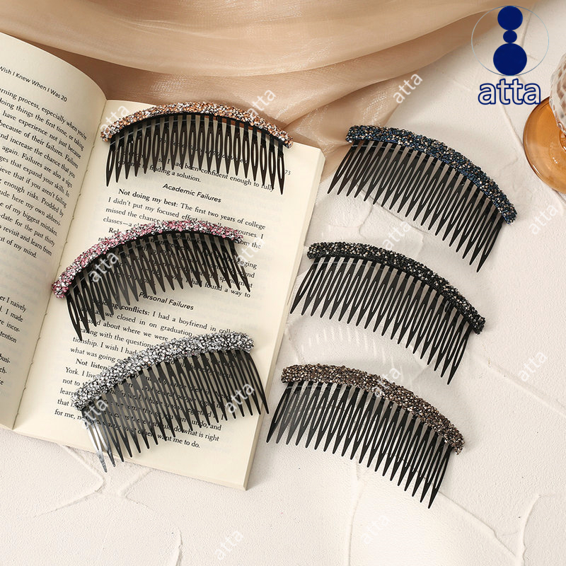 Korean New Full Diamond Rhinestone Hair Comb Plate Hair Non-slip Insert ...