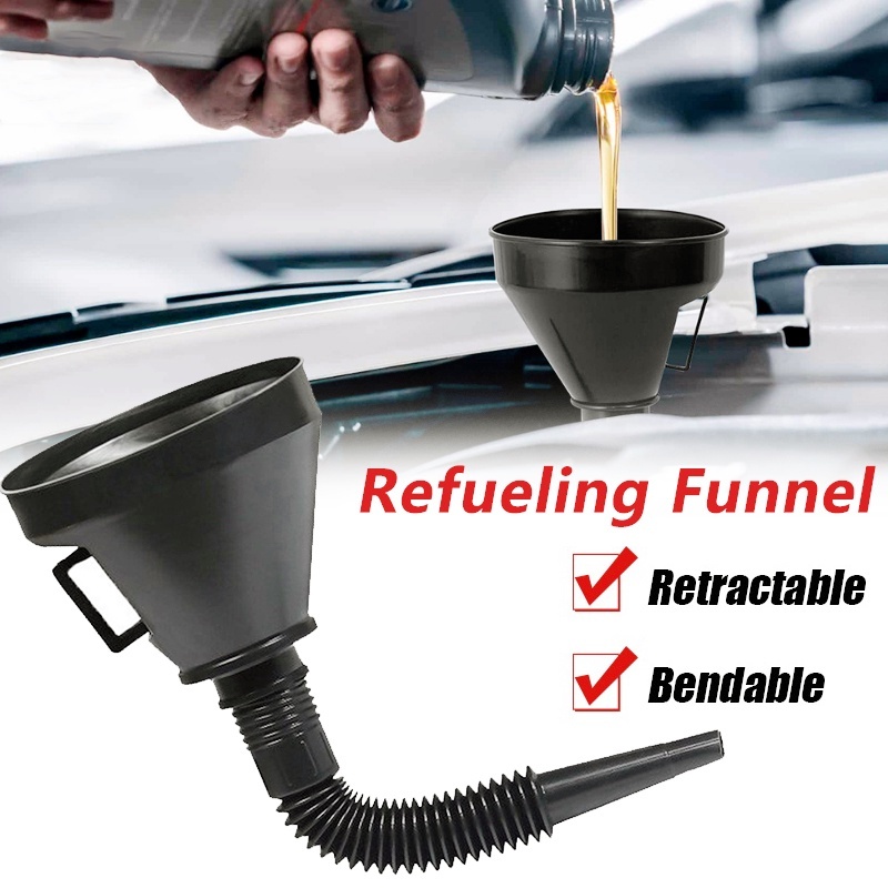 2 In1 Oiler Filter Funnel Car Motorcycle Refueling Longer Filter Funnel ...