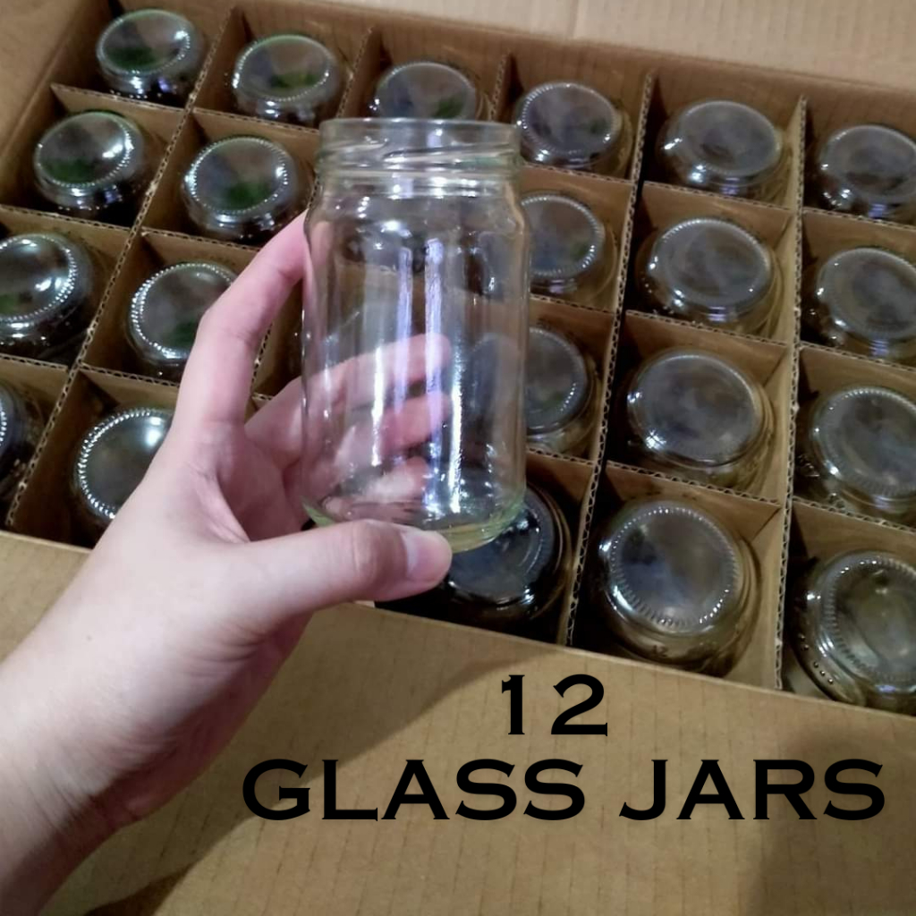 12 Pcs 220 ML Glass Jar/ M7177 8oz Bote Chili garlic, Crab paste ...