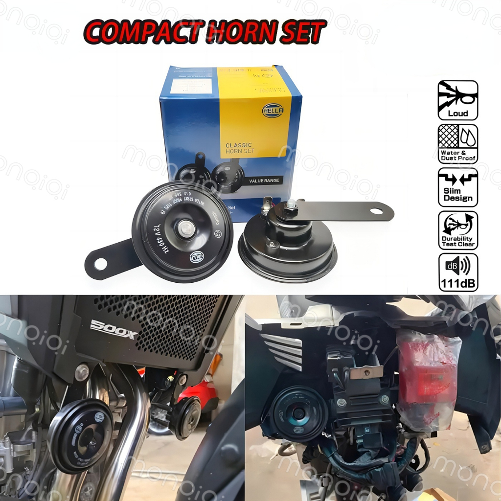 Original HELLA Horn Classic Horn Set Value Range for Motorcycle and ...