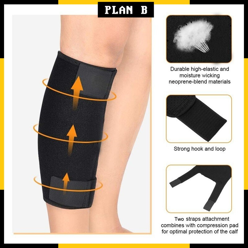 Adjustable Calf Brace Lower Leg Compression Sleeve Breathable Calf Shin ...