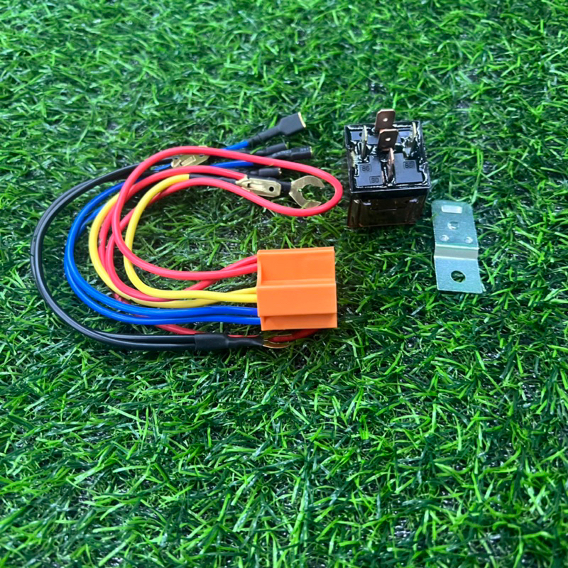 5PIN HORN RELAY MINI DRIVING LIGHT RELAY SET TRANSPARENT SOCKET HARNESS ...